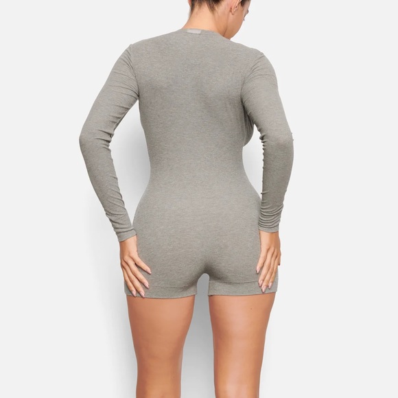SKIMS | Pants & Jumpsuits | Skims Soft Lounge Button Up Henley Onesie ...